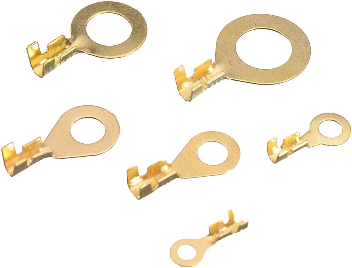 150PCS Copper Ring Terminal Open Barrel Wire Crimp Copper Kit M3/M4/M5 ...