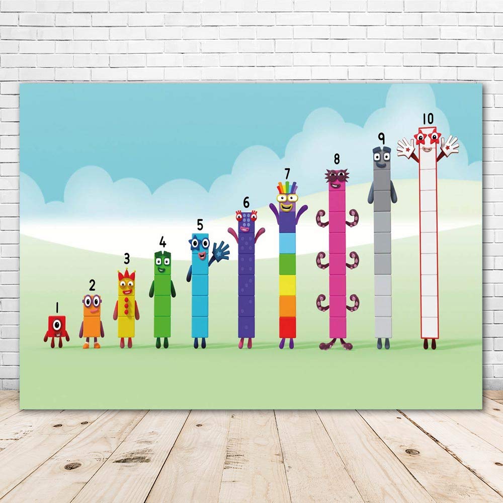 Mua Numberblocks Backdrop for Kids Birthday Party Supplies 7x5ft Vinyl ...