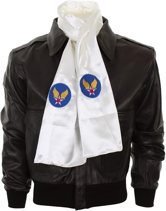 WW2 US Army Air Forces USAAF Pilots Scarf in White at Amazon Men’s ...