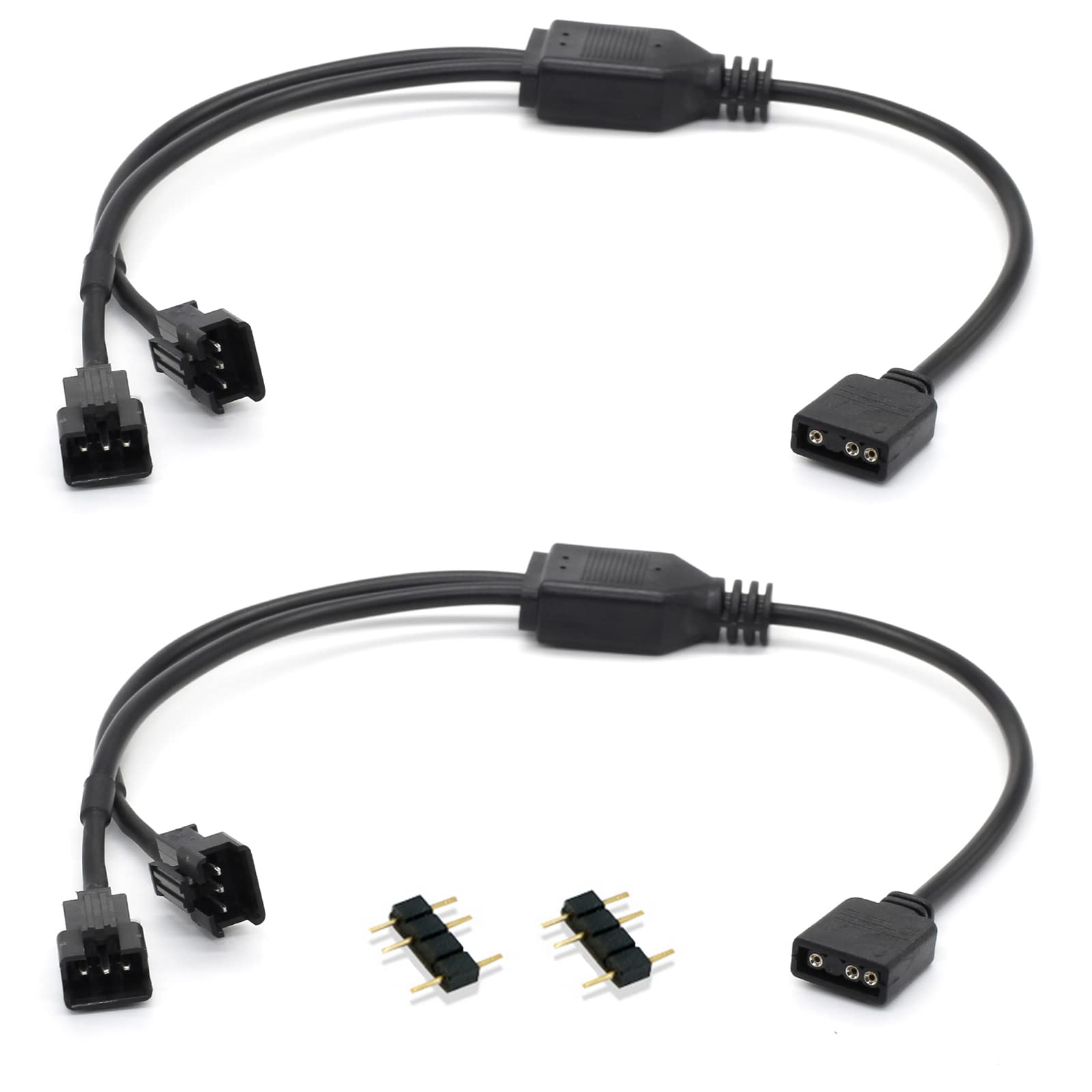 Mua ARGB Splitter Cable, 5V 3 Pin Addressable RGB Splitter Cable with SM 3 Pin Male Connector ...