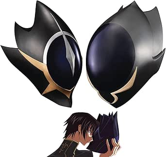Code Geass Lelouch Mask 2PCS, Zero Cosplay Helmet Decorative Mask ...