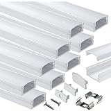 Amazon.com: MUZATA 5Pack Plaster in Trimless LED Channel System with ...