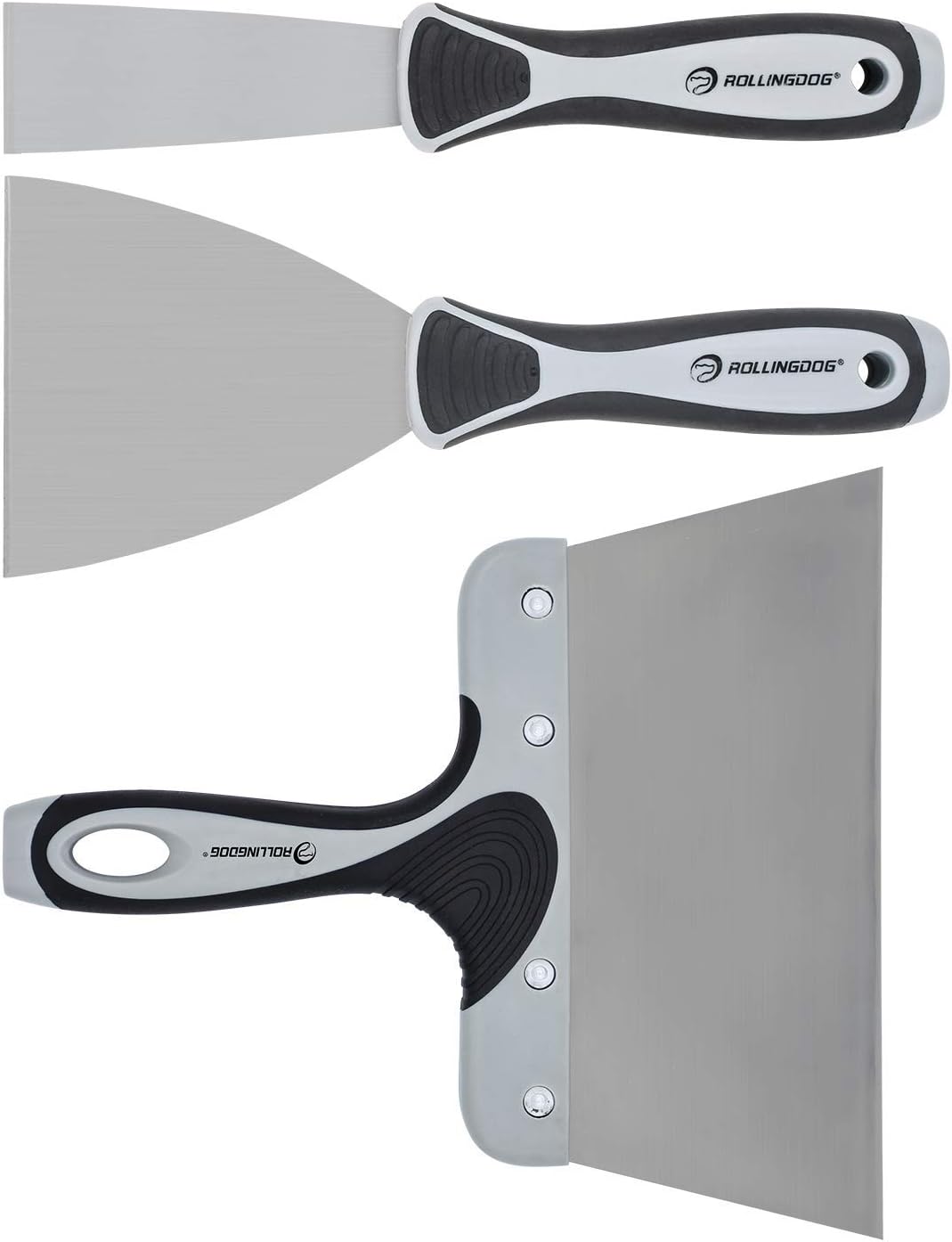 ROLLINGDOG 3PC Filling Knife Set Wall Repair Set with 1.5″(38mm) Putty ...