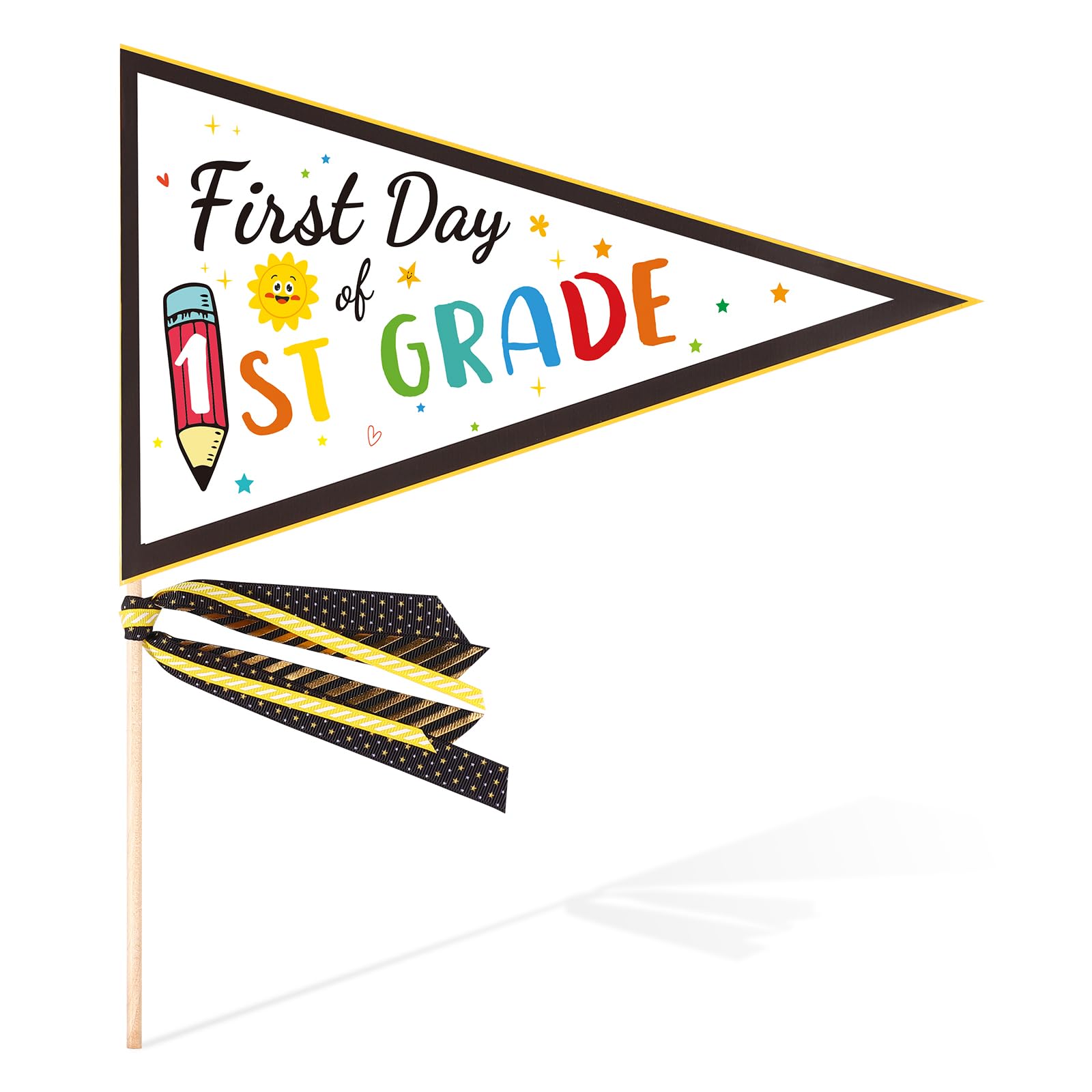 First Day of School Banner, Pennant 1st Grade First Day of School Flag ...