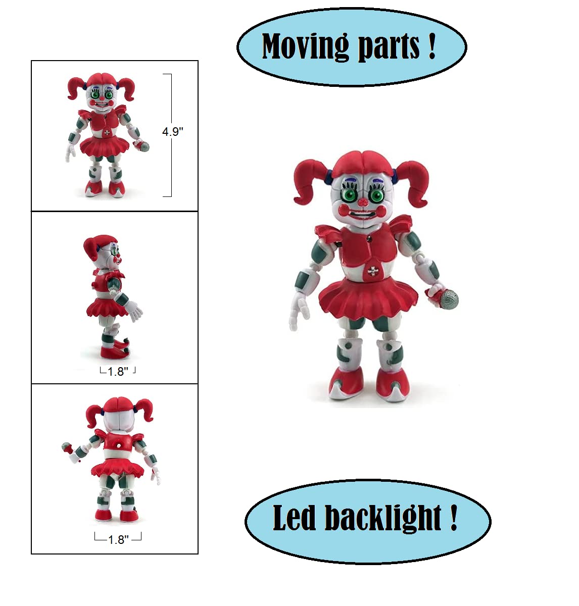 Mua Toysvill FNAF Action Figures Sister Location (Set of 5 pcs), More ...