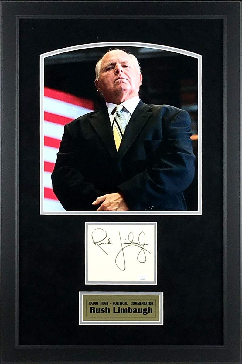 Rush Limbaugh Signed Autographed Cut Signature - Framed with Photo PSA ...