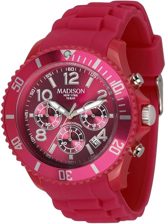 Madison New York Unisex-Armbanduhr Candy Chrono Chronograph Silikon ...