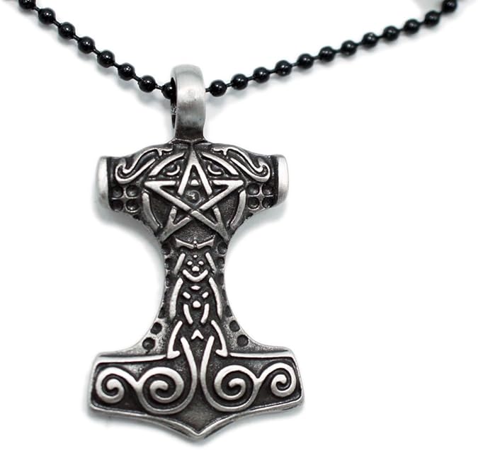 Exoticdream Thor's Hammer Norse Star Pagan Pentacle Wiccan Mjölnir ...