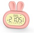 Amazon.com: BANDIANCY Rabbit Alarm Clock for Kids, Digital Alarm Clock ...