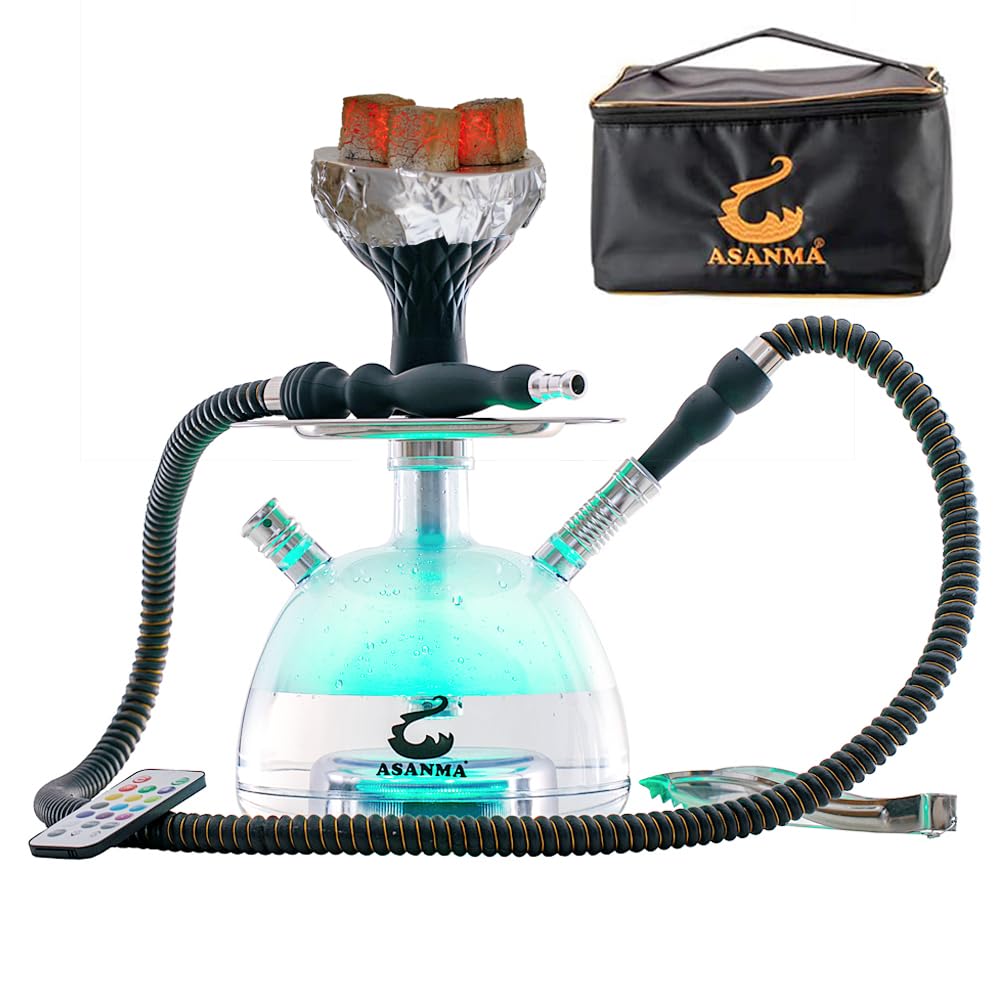 Micro Modern Acrylic Bubble Hookah with Travel Case System Silicone ...