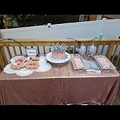 Amazon.com: Juya Delight 60" x 102" Light Gold Sequin Tablecloth Rectangle for Wedding Birthday ...