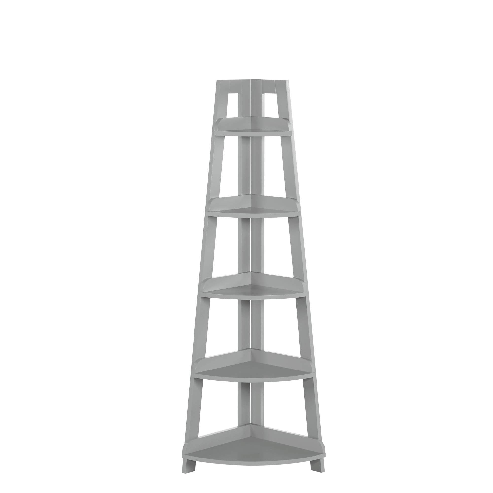 RiverRidge Amery 5-Tier Corner Ladder Shelf - Narrow Corner Shelf ...