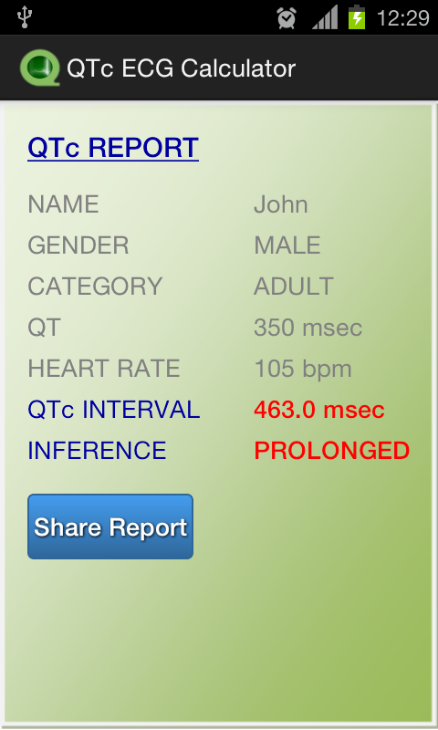 QTc ECG Calculator:Amazon.com:Appstore for Android