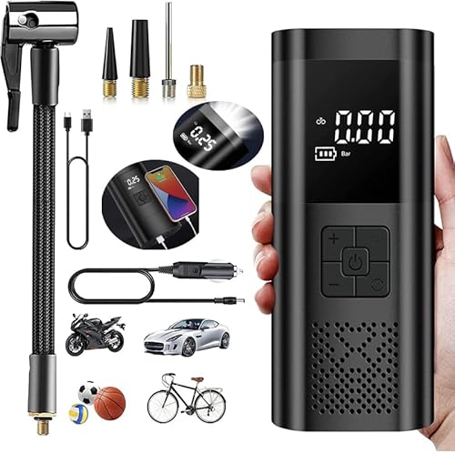 Meiyilan Air Compressor Tire Inflator Pump Car Portable, 150 PSI Fast Inflation with LCD Dual ...