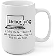 Amazon.com: Panvola Debugging Funny Quote Coffee Mug for Programmer Computer Programming ...