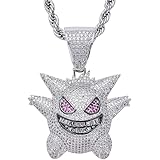 Amazon.com: TSANLY Diamond Chain Gengar Chain Pokemon Necklace Gold ...