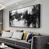 Amazon.com: Black and White Abstract Canvas Wall Art Decor Modern Wall Decorations Home ...