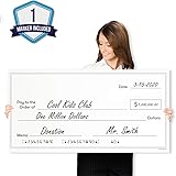 Giant Fake Award Presentation Check - 32" x 16" - Large Novelty ...