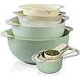 Amazon.com: COOK WITH COLOR 8 Piece Nesting Bowls with Measuring Cups ...