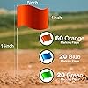 Zozen 100Pack Marking Flags, Orange&Green&Blue, Writable | Marker Flags ...