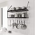 Amazon.com: KES Pot Rack Wall Mounted, Pots and Pans Hanging 2 Tier 30 ...