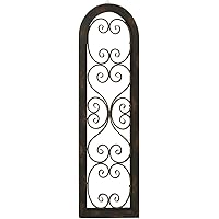 Amazon.com: Deco 79 Wood Scroll Arched Window Inspired Wall Decor with ...