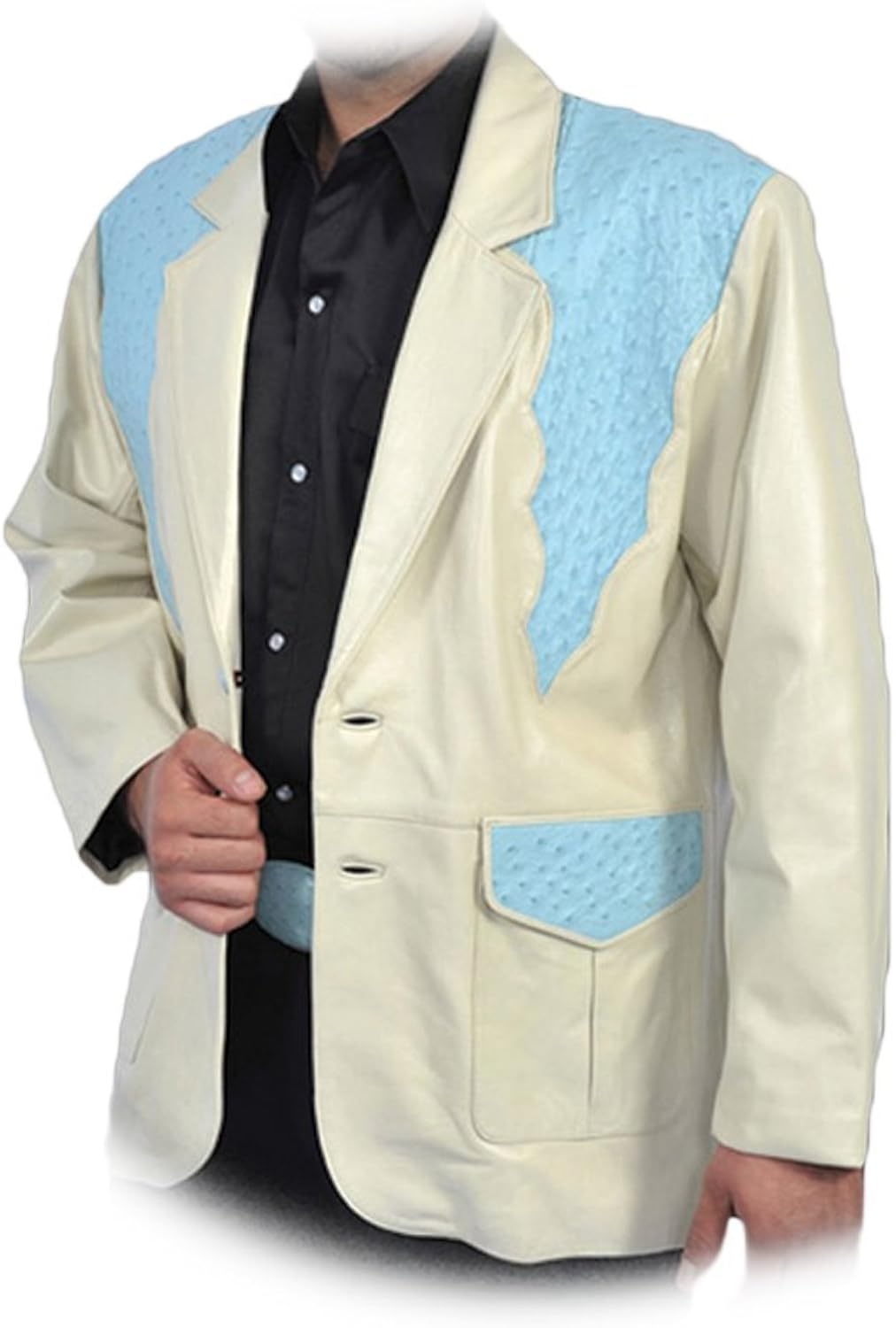 Men’s Genuine Ostrich Jacket with Lambskin Leather Handcrafted at ...