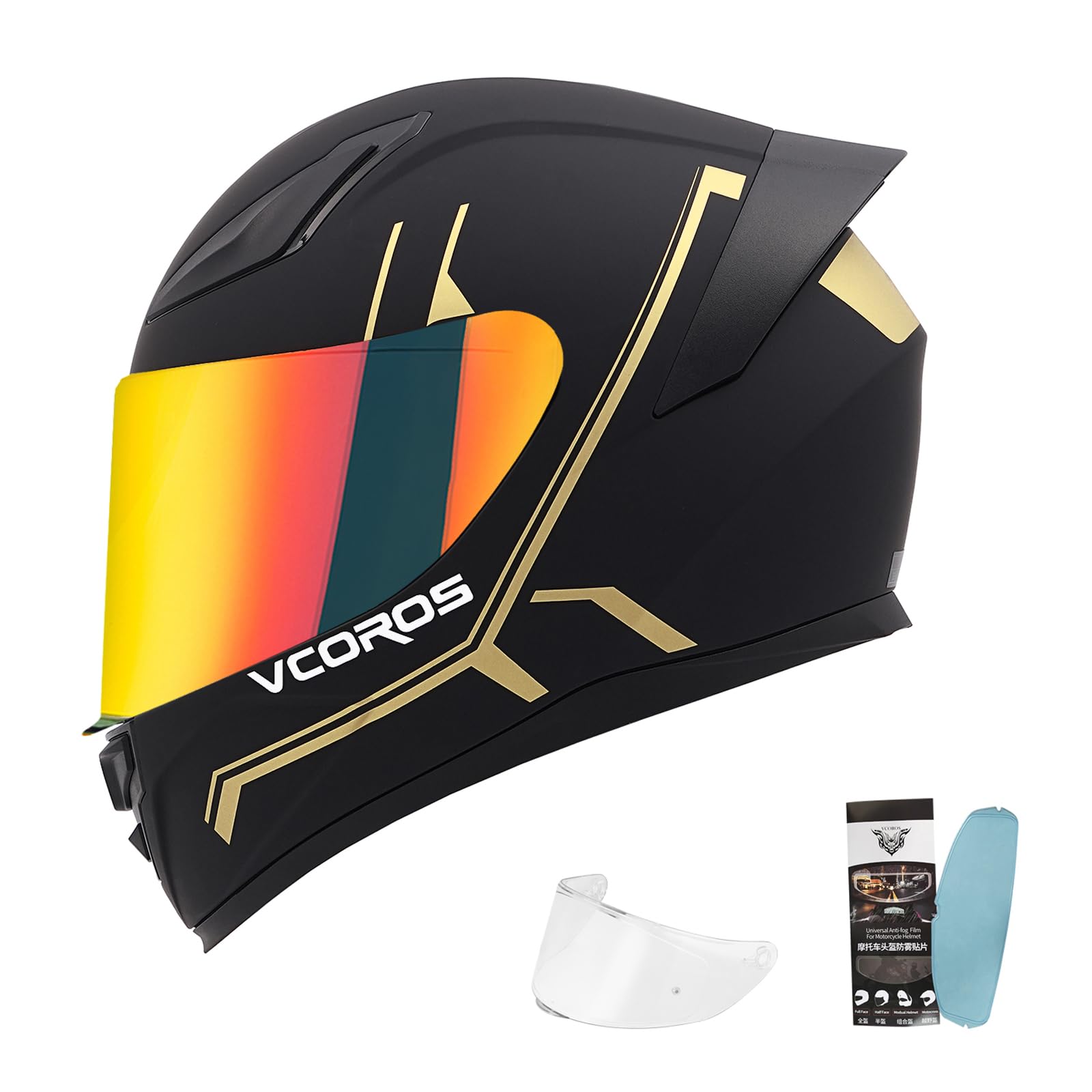 Full Face Motorcycle Helmet for Unisex-Adults DOT Approved WS-609 ...