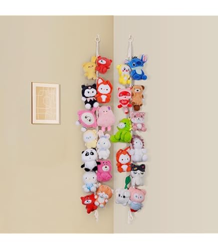 Plush Hanging Wall Decor FIOBEE Stuffed Animal Hanging Storage With LED ...
