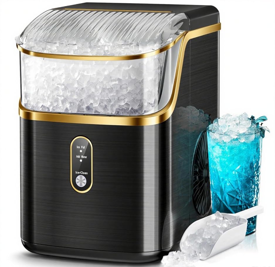 Kismile Countertop Ice Maker Machine with LED Screen Control Panel ...