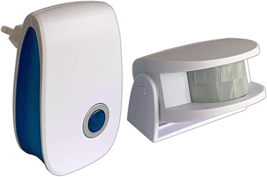 Funkklingel mit Bewegungsmelder und Steckdosen-Empfänger Funk Türgong ...