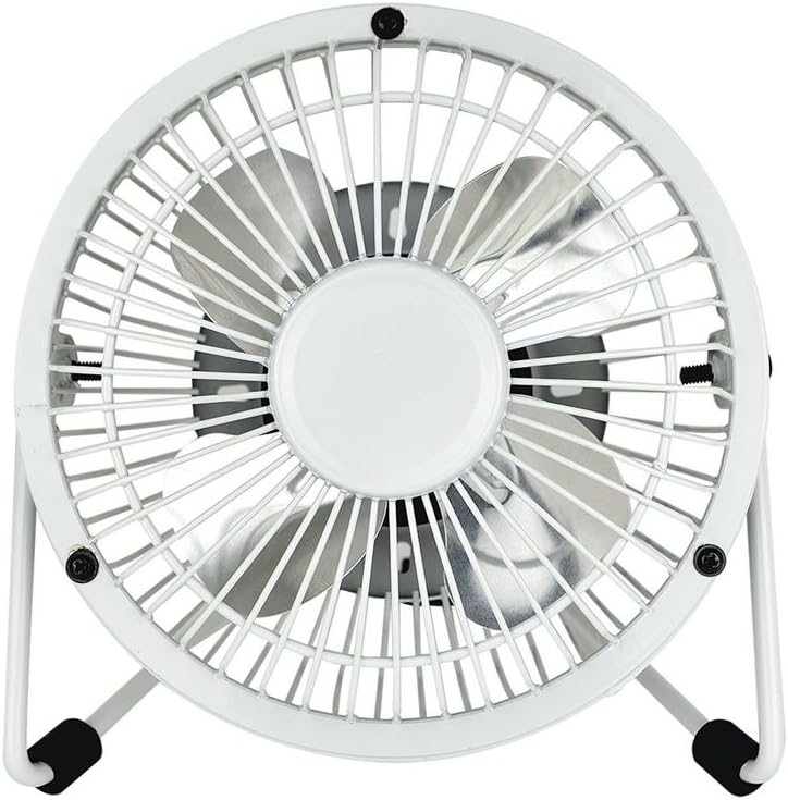 Status 4″ Mini USB Powered Desk Fan – White Metal Finish ...