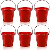 Amazon.com: Colorlaza Small Metal Buckets with Handle 6 Pcs ...
