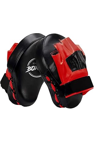 Boxing Curved Focus Punching Mitts- Leatherette Training Hand Pads
