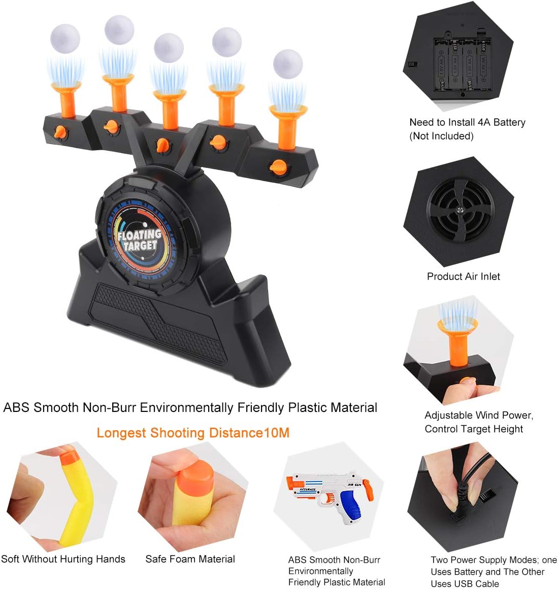 Ulikey Floating Target Shooting Game, Foam Dart Floating Ball Target ...