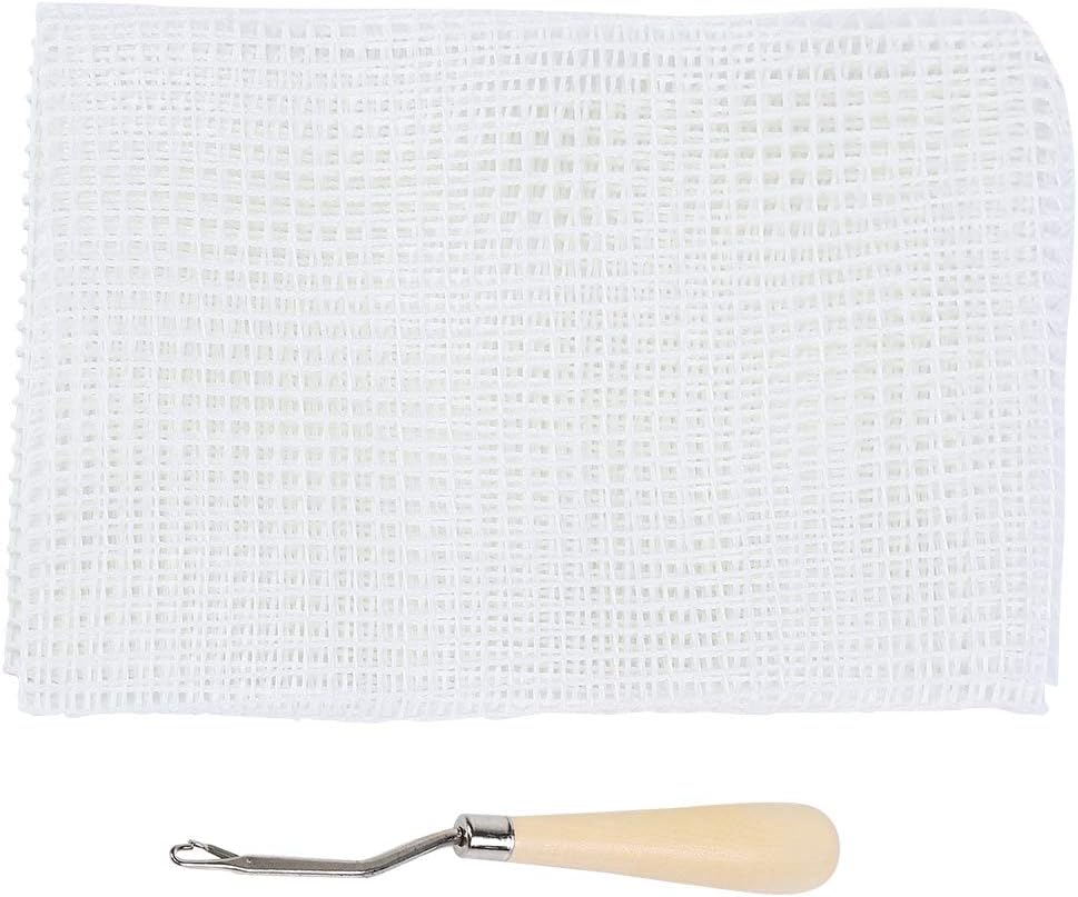 Clear Plastic Mesh Canvas Kit Mesh DIY Rug Canvas Carpet Making Fabric ...