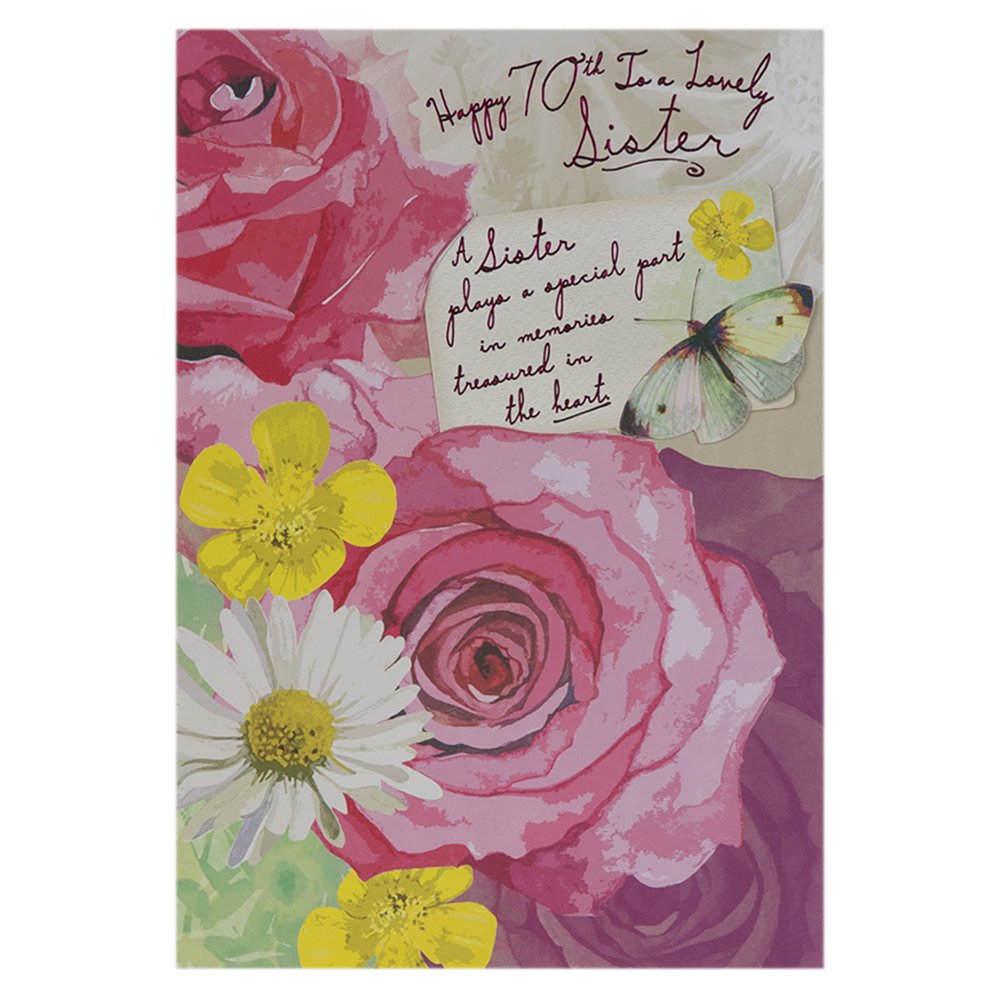 70Th Birthday Cards For Sister Birthdayqw