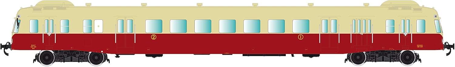Jouef HJ2360 SNCF, Diesel Railcar Class X 2400 with Smoke Deflectors in ...