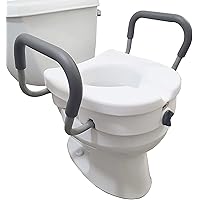 Amazon.com: ProBasics E-Z Lock Raised Toilet Seat with Handles, 4.5 ...