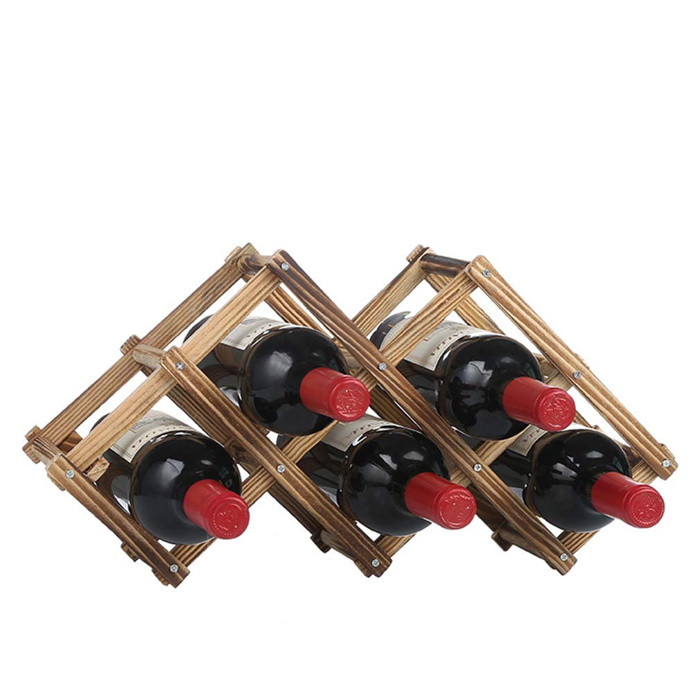 Buy Addfun®Solid Wood Diamond Shaped Wine Rack Foldable Wine Shelves ...