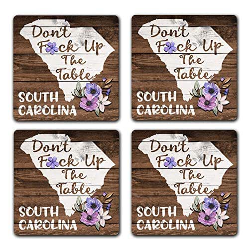 Amazon.com: South Carolina State Gift Souvenir 4pc Coaster Set: Handmade