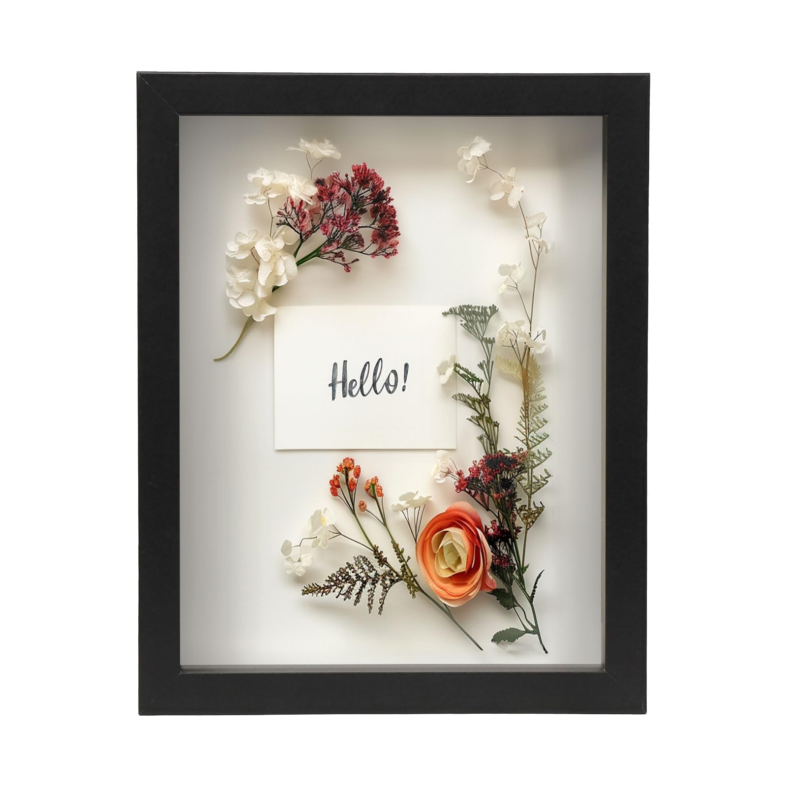 FrameWorks 8” x 10” Black Wooden Shadow Box Frame – Display Case with ...