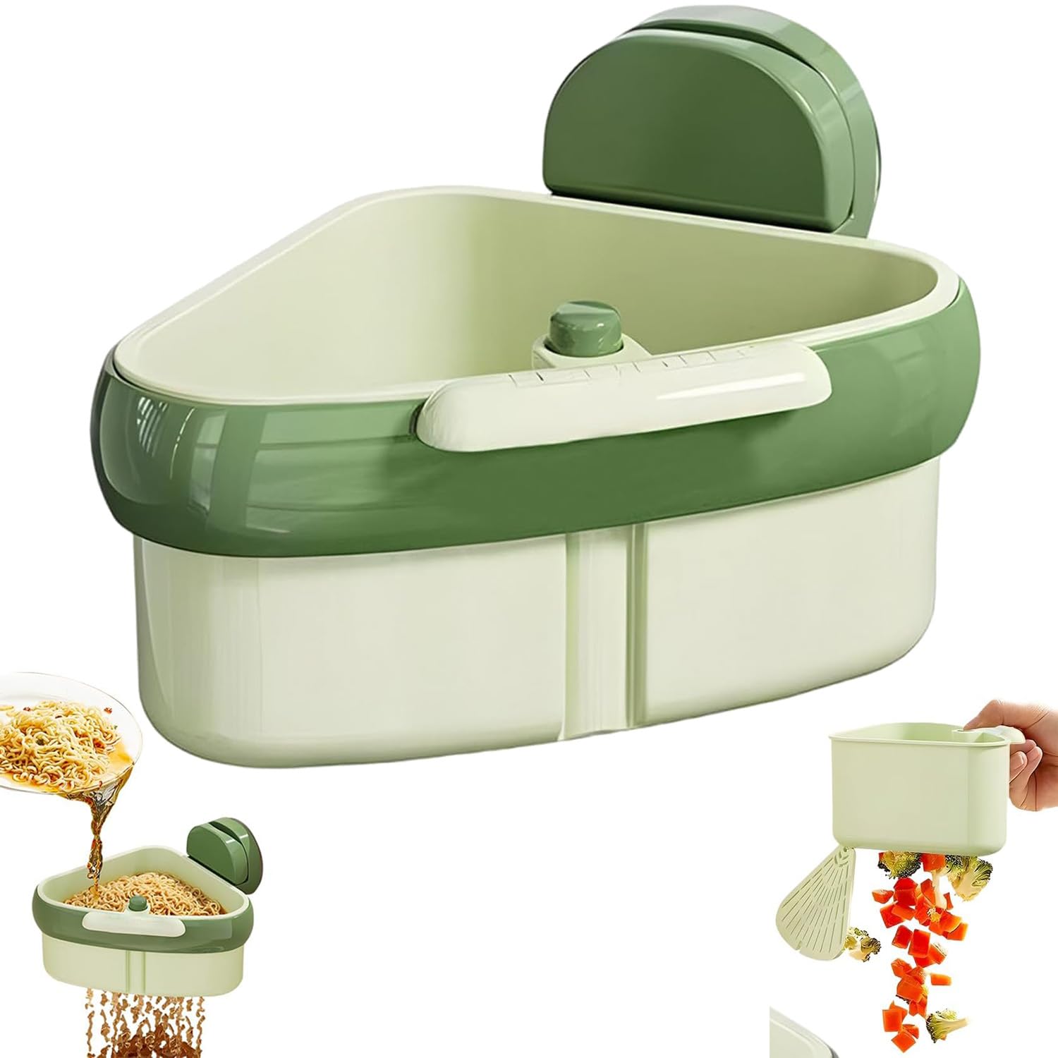 Suction Cup Sink Corner Rack 2026 Upgrade Corner Sink Strainer Basket ...