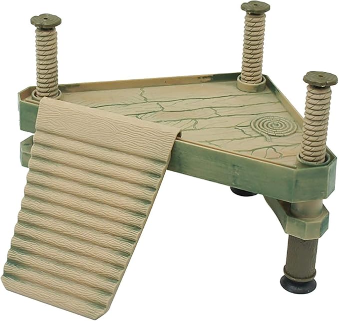 Turtle Basking Platform Square Pier Platform with Ramp Ladder Basking ...