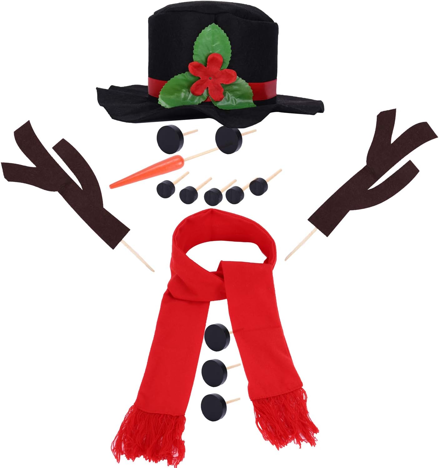 Amazon.com: Sattiyrch Snowman Kit,16 Pieces Included Build Snowman ...