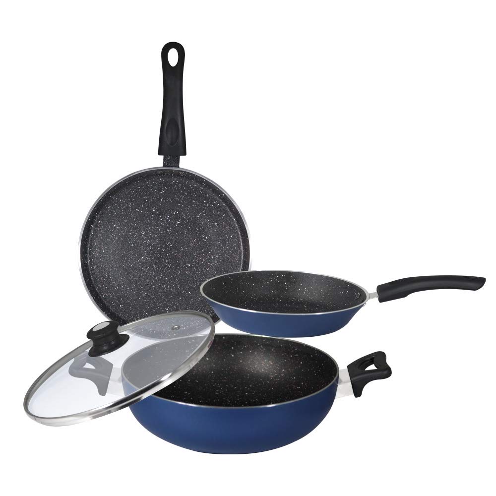 Buy Baltra Induction Base Non-Stick Cookware Set 4 Pieces (1-Piece Non ...