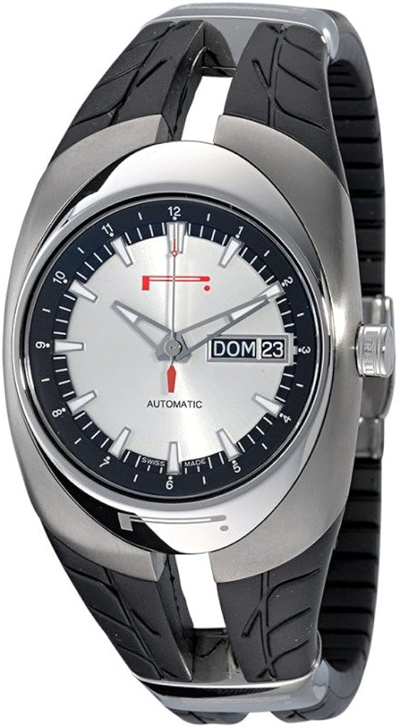 Amazon.com: Pirelli Pzero Tempo Men's Swiss Automatic Date Black Rubber ...