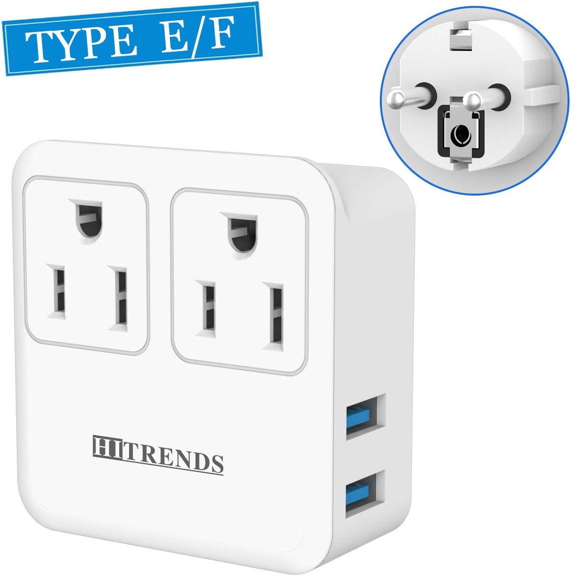 Type a to type e power converter and adapter - churchpass