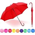 Amazon.com: RUMBRELLA Red UV Stick Umbrella Auto Open UPF 50+ with J ...
