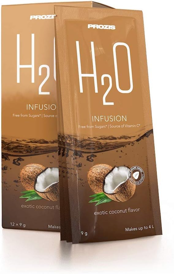 Prozis 12 x H2O Infusion 9 g Noix de coco exotique Boisson en Poudre ...